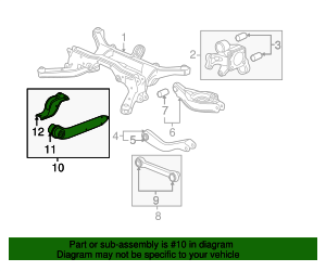 2010-2017 GM Rear Suspension Trailing Arm 23269736 | GMPartsDirect.com