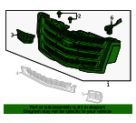 84661791 - Black Front Upper Grille 2019-2020 Cadillac | Chevrolet ...