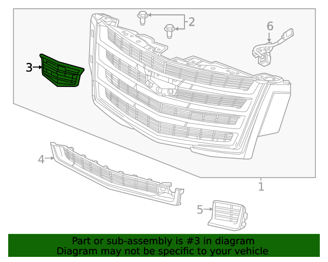 2015-2022 Cadillac Front Grille Crest Logo 23182045 | GMPartsDirect.com