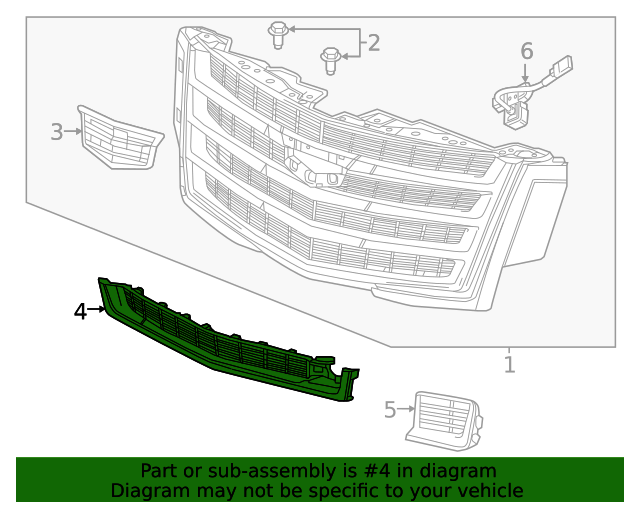 23181988 GM Front Bumper Fascia Lower Molding | GM Parts Store