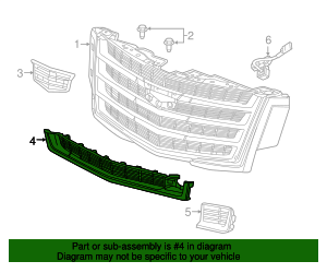 2015-2020 Cadillac Molding Asm-Frt Bpr Fascia Lwr 23181987 | GM Parts ...