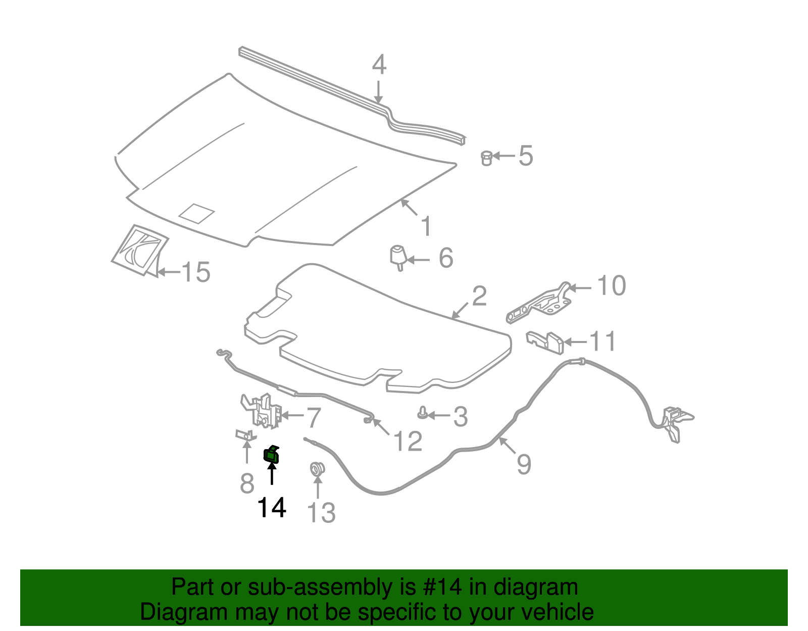 21097292 - Hood Prop Rod Retainer - 2003-2025 GM | World Parts Direct