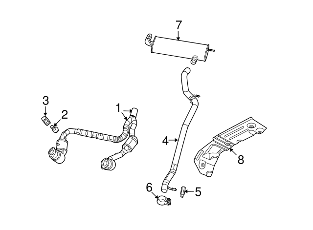2010-2011 Jeep Wrangler Catalytic Converter 68040901AB | TascaParts.com
