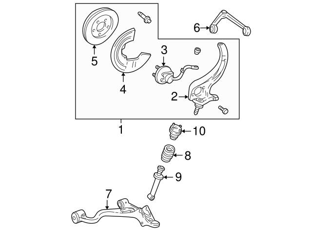 2000-2006 Ford Upper Control Arm - Passenger Side (RH) 6W4Z-3084-AA ...