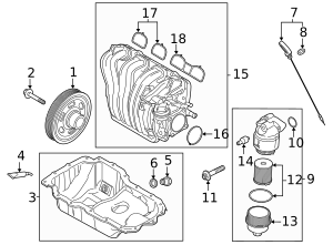 2020-2021 Kia Rio Oil Pan 21510-2M000 | TascaParts.com