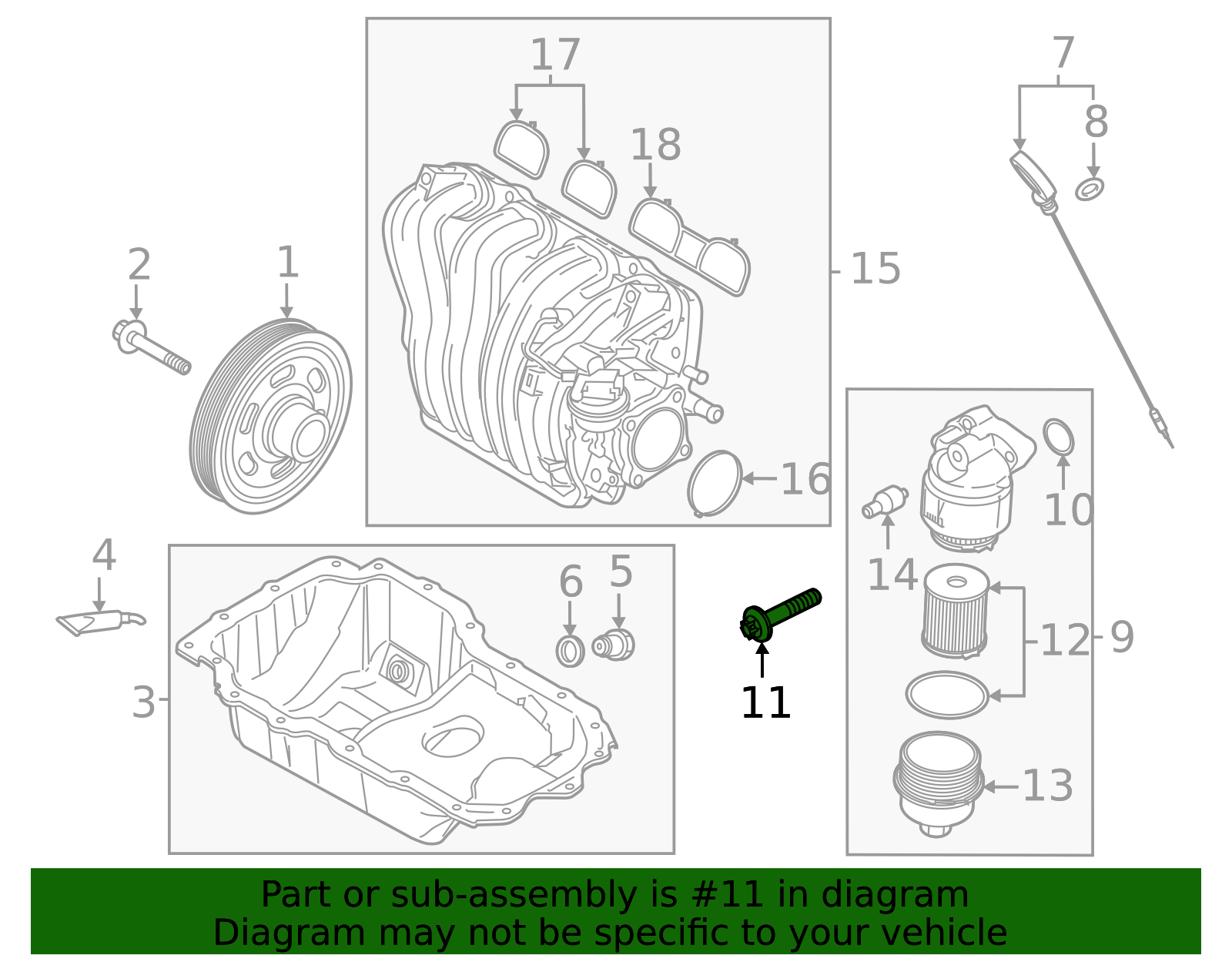 11403-08456K - Filter Housing Bolt 2020-2023 Kia Rio | Kia.Parts Store