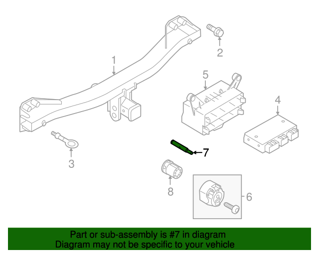 2011-2014 Volkswagen Touareg Trailer Tow Harness Connector 7P6-945-505 ...