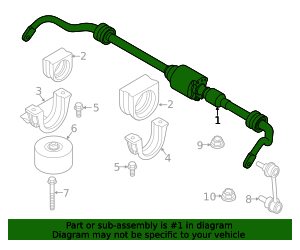 Genuine BMW 37-10-6-899-785 | Stabilizer Bar | FREE Shipping on Most ...