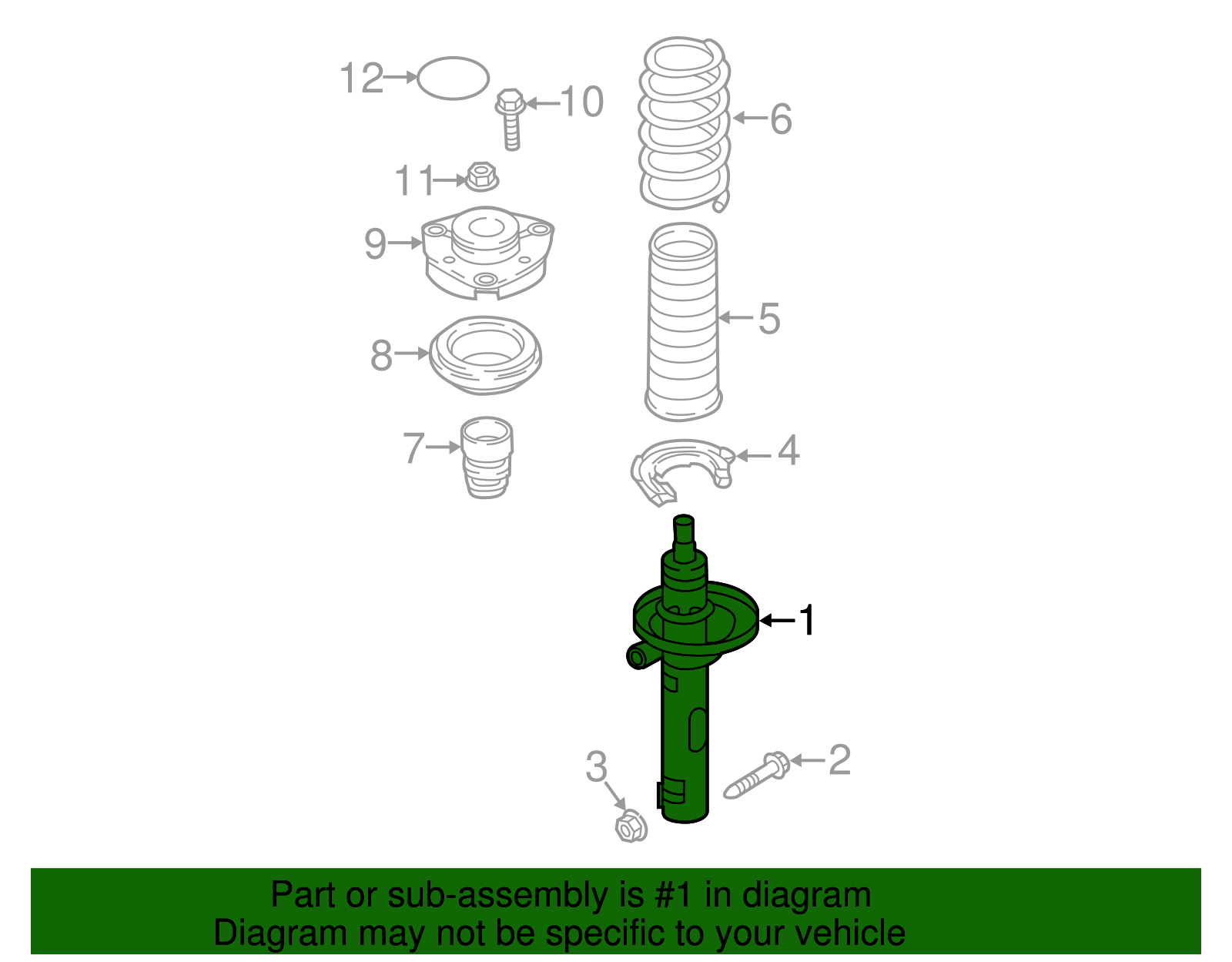 2018-2025 Volkswagen Atlas Strut 3QF-413-031-T | Retail Performance ...