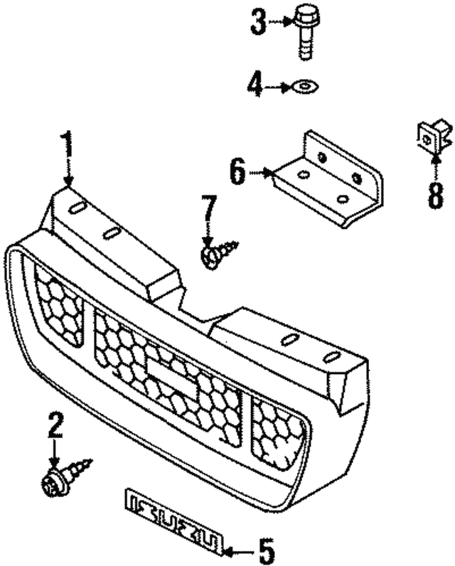 1999-2001 Isuzu VehiCROSS Nameplate 8971208422 | Isuzu Parts Center
