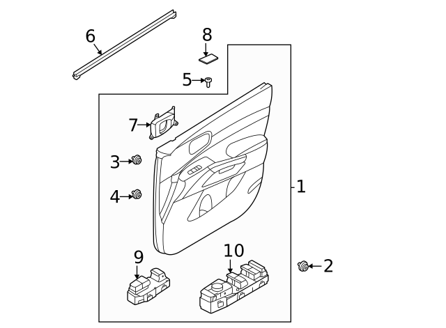 82230-R5000 - Belt Weather-Strip 2021-2024 Kia Sorento | Kia.Parts Store