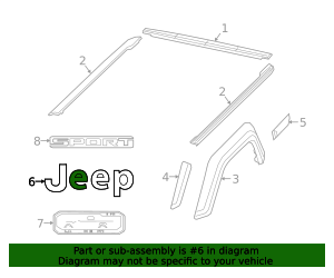 Nameplate 68442676AB | My Mopar Parts