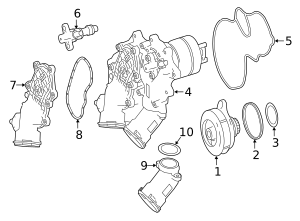 1772010900 - Engine Coolant Thermostat Housing Gasket 2018-2021 ...