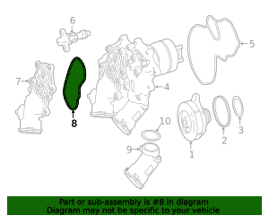 1772010900 - Engine Coolant Thermostat Housing Gasket 2018-2021 ...