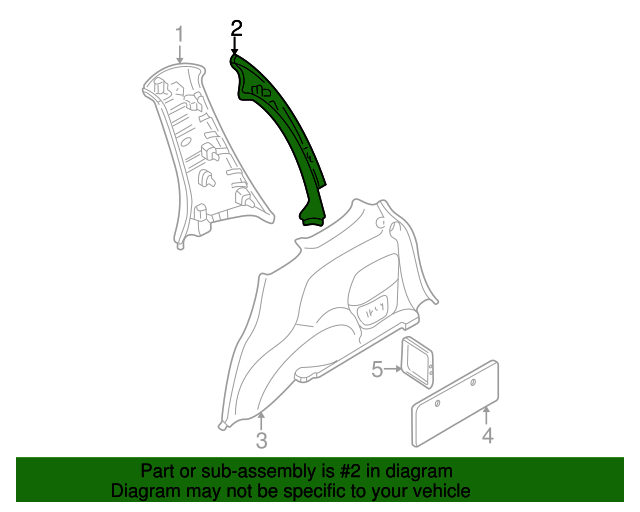 2002-2006 Mazda Tribute Rear Trim Panel EC01-68-280K-76 ...