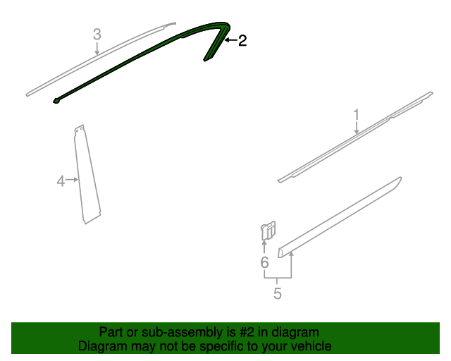83860-3T000 - Frame Molding 2015-2017 Kia K900 | Kia.Parts Store