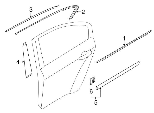 83860-3T000 - Frame Molding 2015-2017 Kia K900 | Kia.Parts Store