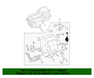 87106-08060 - HVAC Blend Door Actuator 2004-2010 Toyota Sienna | Longo ...