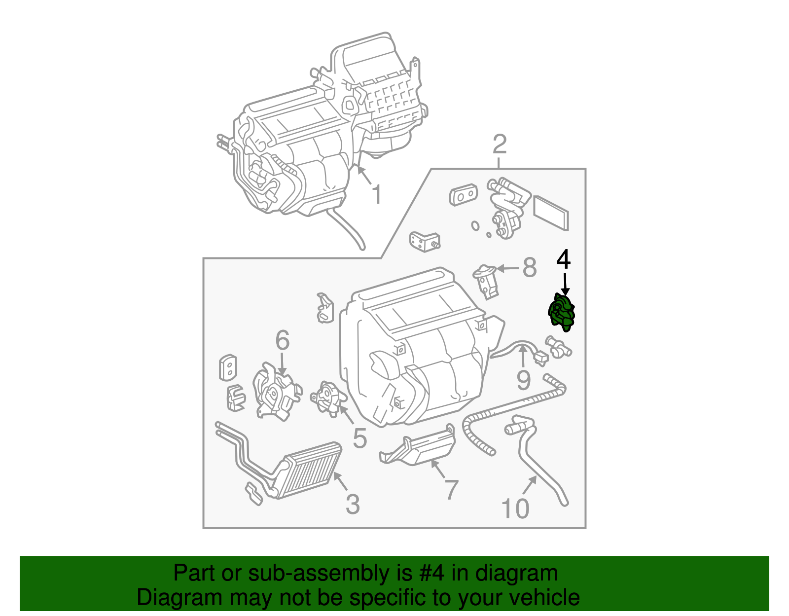 Genuine Toyota HVAC Blend Door Actuator part# 87106-08060 for 2004-2010 ...