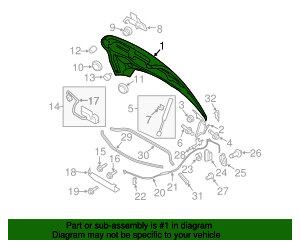 2008-2015 Audi Hood 8J0-823-029-E | Audi Parts