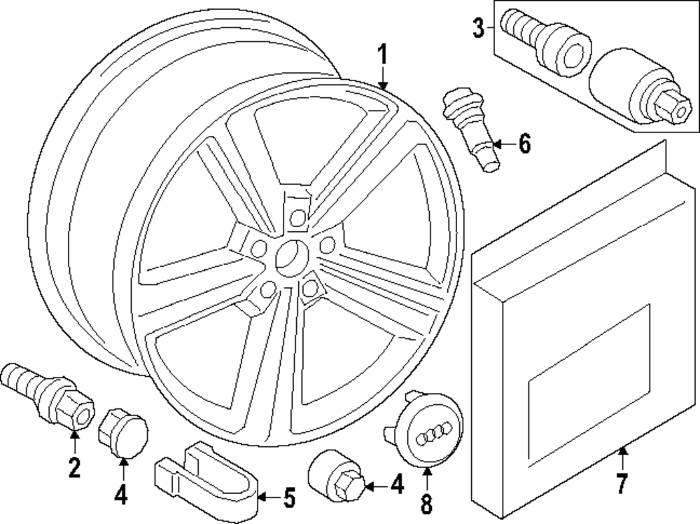 2024-2025 Audi Wheel, Alloy 4KE-601-025-AF | Retail Performance Auto Parts