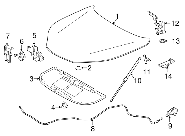 2015-2021 Lexus Hood Latch Striker Plate 64480-78010 | AutoNationParts.com