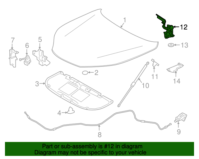 53420-78030 - Hood Hinge 2015-2021 Lexus | AutoNationParts.com
