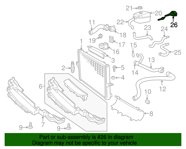 9125463 - Engine Coolant Temperature Sensor 1999-2006 Volvo ...