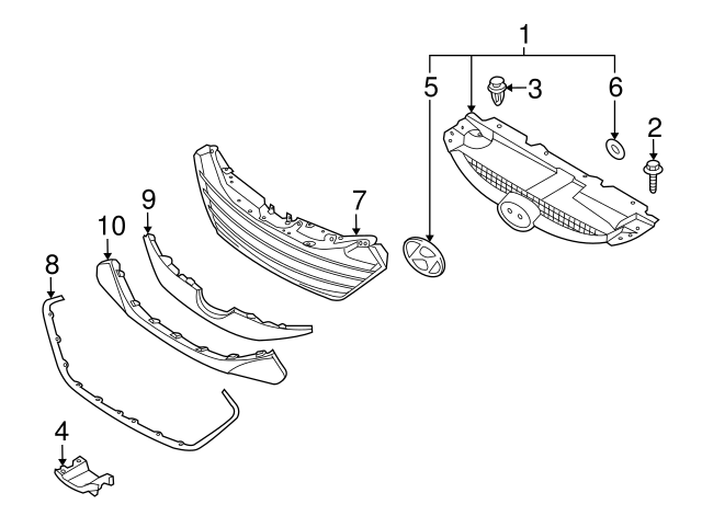 86550-2S100 - Center Cover - 2010-2015 Hyundai Tucson | World OEM Parts ...