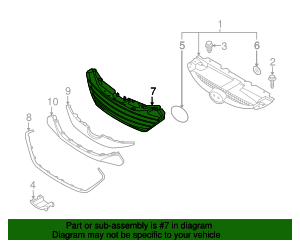 2010-2015 Hyundai Tucson Lower Grille 86561-2S100 | OEM Parts Online