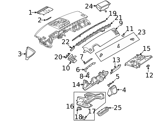 2021-2024 Mercedes-Benz Trim Molding 223-680-72-05 | MB Dealer Parts