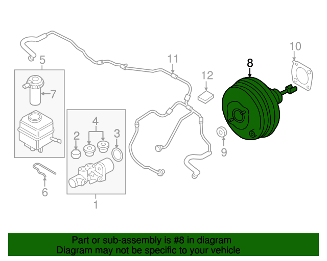 34-33-6-790-454 - Power Brake Booster 2009-2019 BMW | AutoNationParts.com