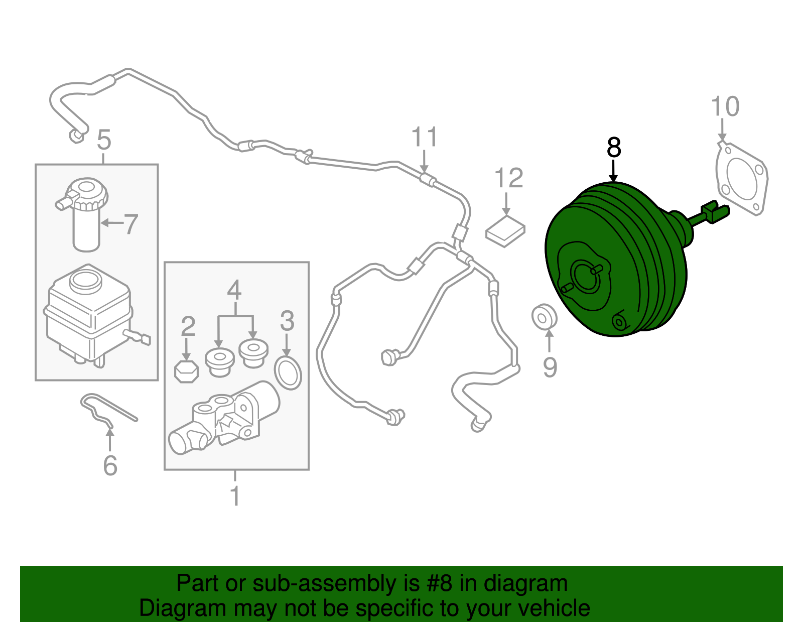 34-33-6-790-454 - Power Brake Booster - 2009-2019 BMW | BMWPartsHub