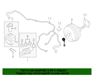 2004-2019 BMW Power Brake Booster Check Valve Seal 34-33-1-158-929 ...