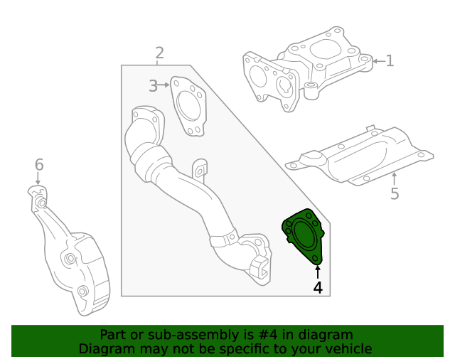 2017-2024 GM Exhaust Turbocharger Inlet Pipe Gasket 12688018 GM ...