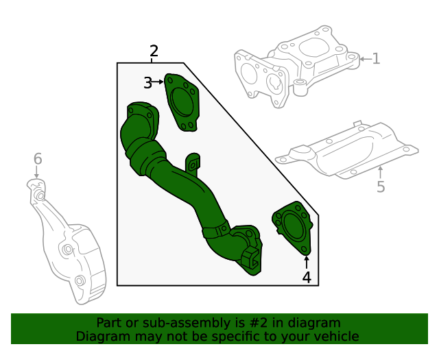 12688020 - Driver Side Exhaust Turbocharger Inlet Pipe 2017-2024 GM ...