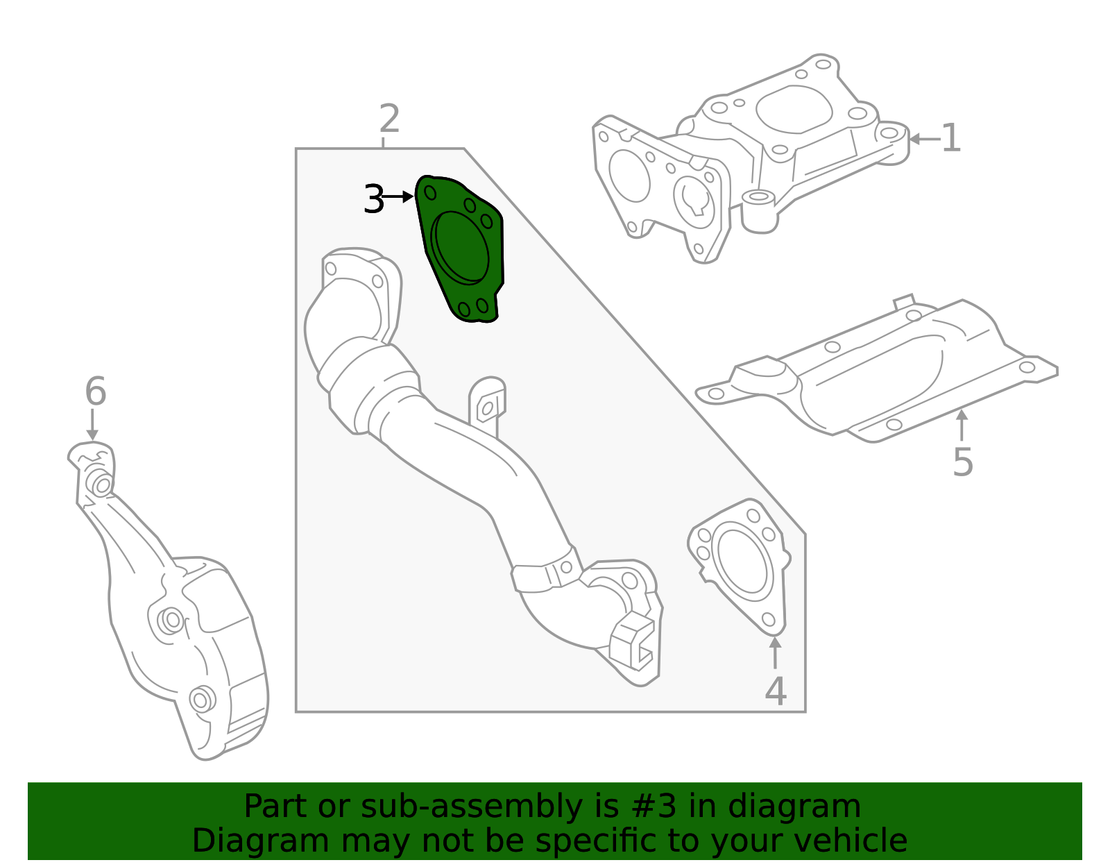 2017-2025 GM Exhaust Turbocharger Inlet Pipe Gasket 12688019 GM ...