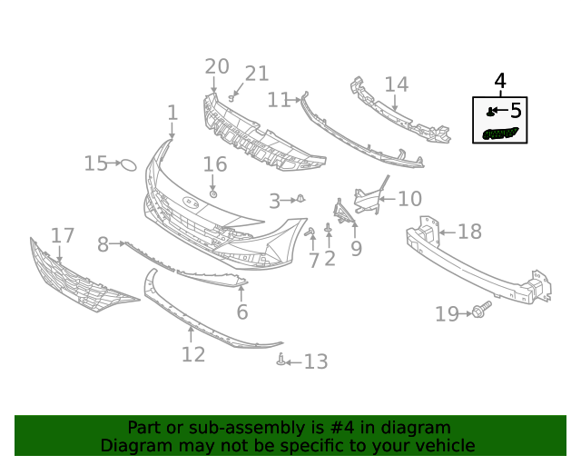 2021-2022 Hyundai Elantra Side Bracket 86552-AB000 | QuirkParts