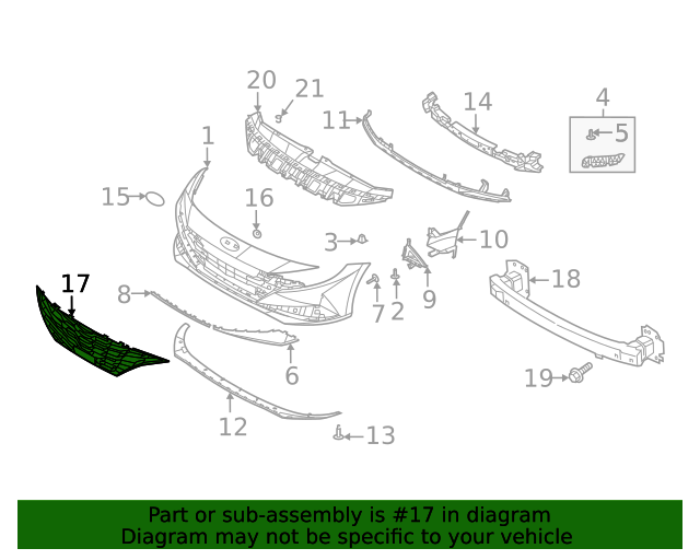 86350-AB000 - Center Grille - 2021-2023 Hyundai Elantra | World OEM ...