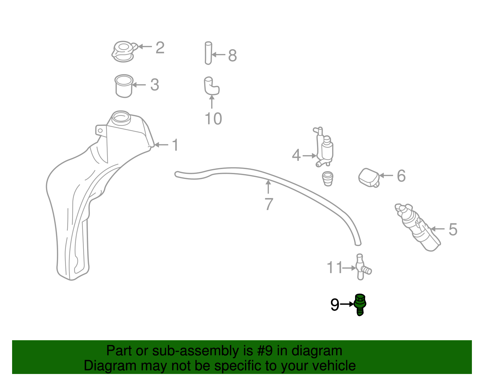 1996-2015 Audi Headlight Washer Hose Connector 8D0-955-875 | Audi OEM ...