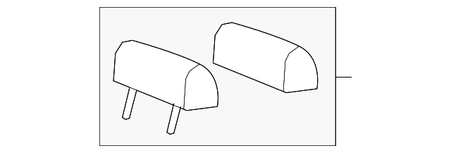 2011-2014 GM Light Cashmere Rear Seat Head Restraint 20960663 | QuirkParts