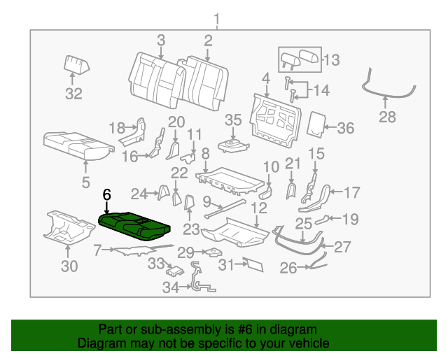 2008-2013 GM Light Cashmere Rear Driver Side Seat Cushion Cover ...