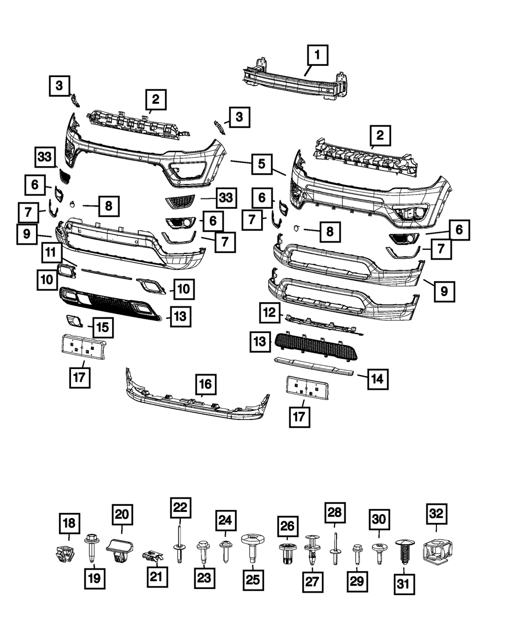 2017-2021 Jeep Compass Fascia Applique 5vn85sz0ab | TascaParts.com