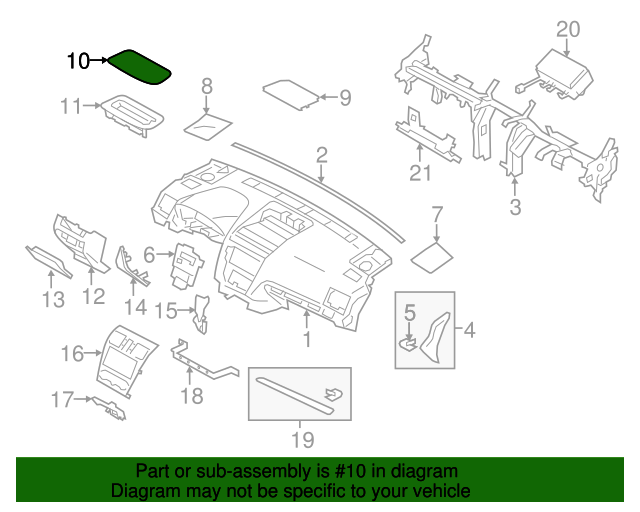 2015-2017 Subaru Cover Panel 66067VA100 | QuirkParts