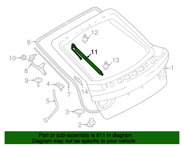 Genuine BMW 51-24-7-432-375 | Lift Cylinder | FREE Shipping on Most ...