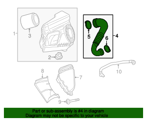 2016-2018 Audi | Intake Hose | 4G0-129-615-K | European OEM Parts Direct