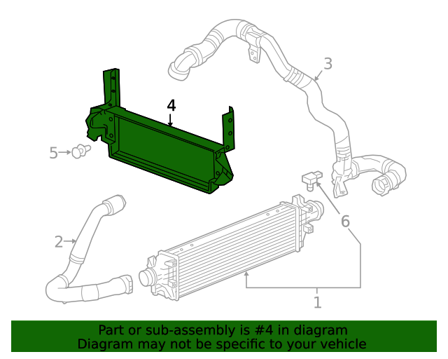 2016-2022 Buick Encore Lower Radiator Air Baffle 42491843 GM ...