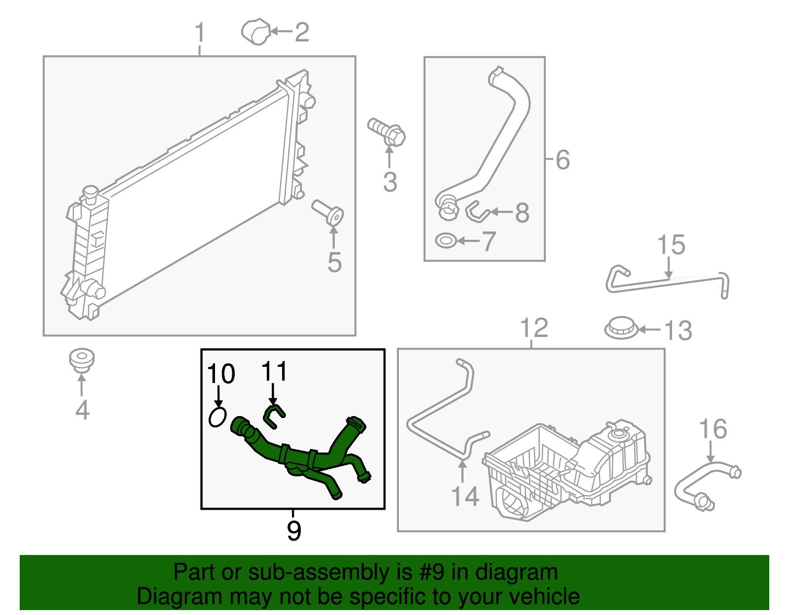 BL3Z-8286-C - High-Quality Lower Hose for 2011-2014 Ford F-150 ...