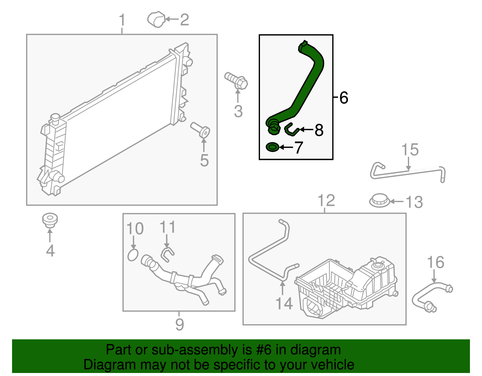 CL3Z-8260-A - Upper Hose 2011-2014 Ford F-150 | Ford Parts Connect