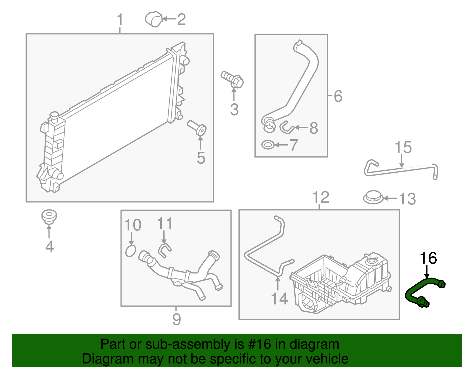 2011-2014 Ford F-150 Motorcraft™ Engine Coolant Overflow Hose km5081 ...